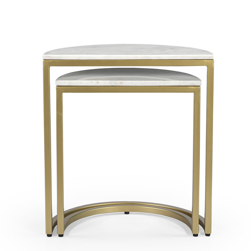 Everly Quinn Burma marble nesting tables | Wayfair